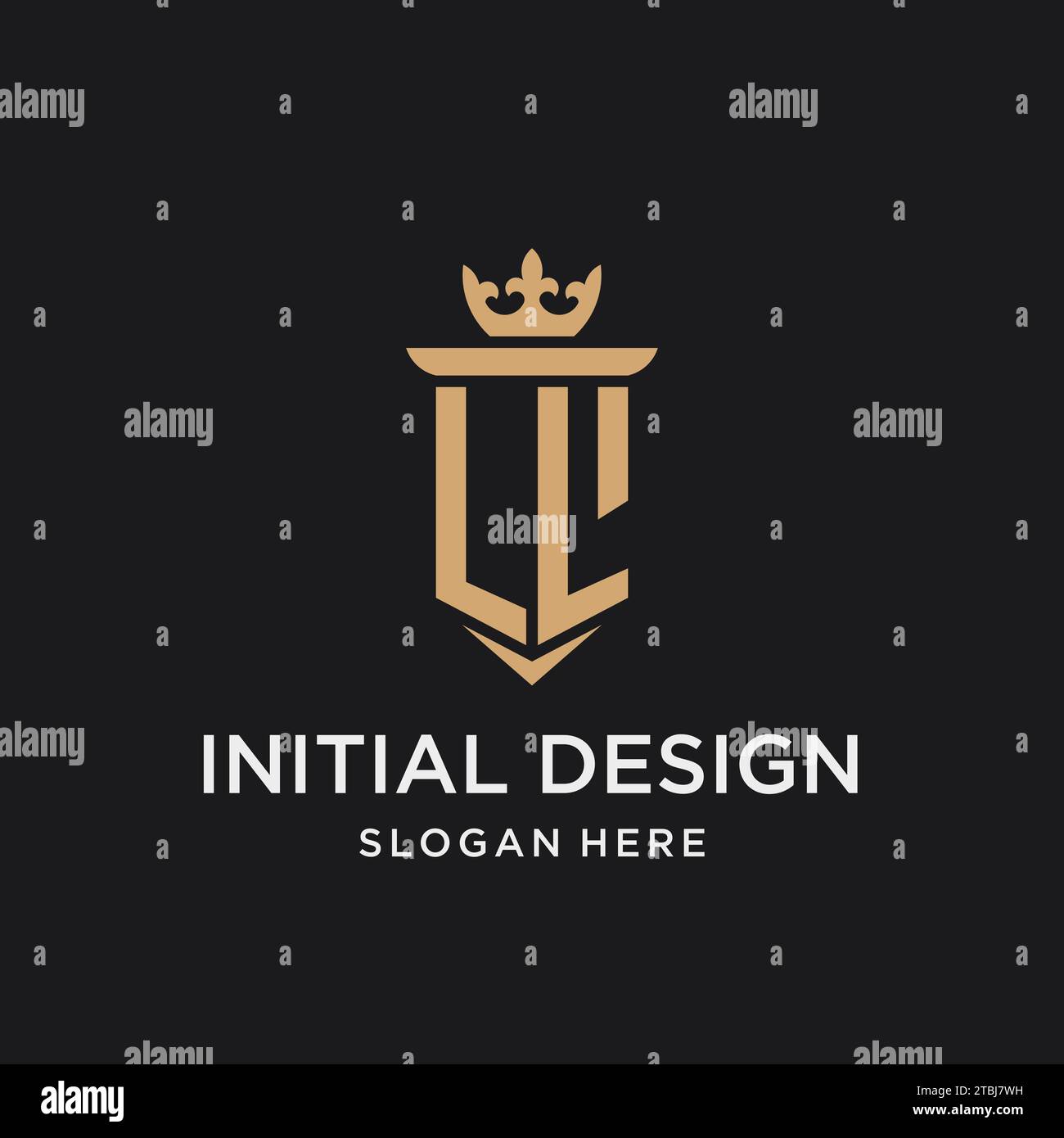LL monogram with medieval style, luxury and elegant initial logo design ideas Stock Vector Image ...