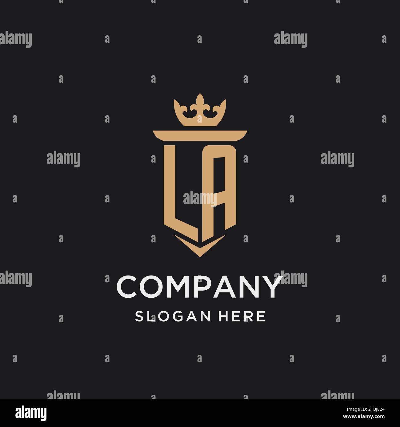 LA monogram with medieval style, luxury and elegant initial logo design ... LA monogram with medieval style, luxury and elegant initial logo design ...