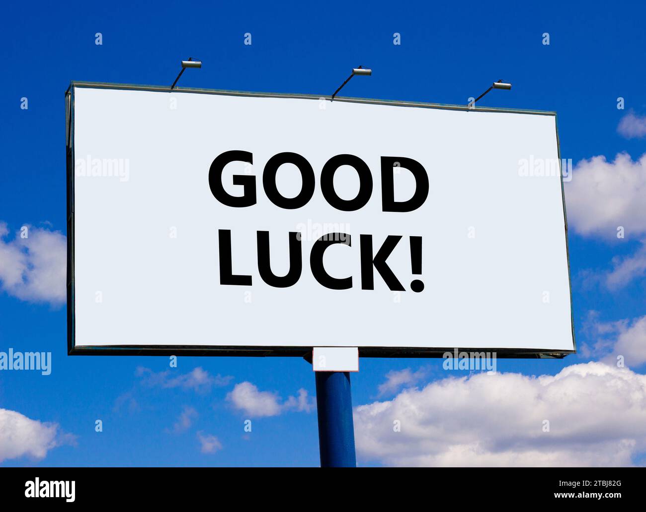 Good luck symbol. Concept words Good luck on beautiful big white ...