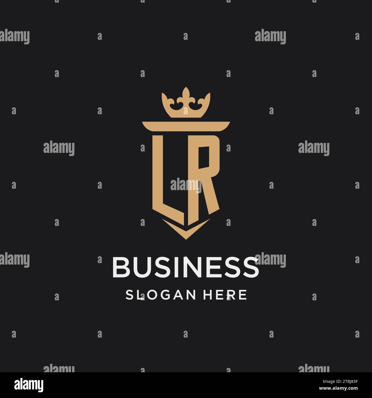 LR monogram with medieval style, luxury and elegant initial logo design ...