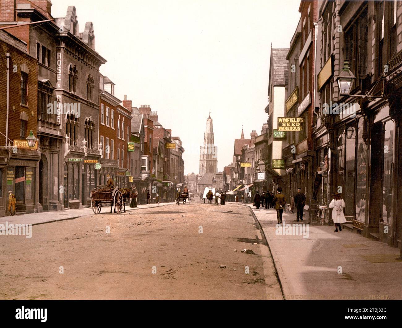 Westgate Street, Gloucester, Stadt im Südwesten Englands, ca 1895 ...