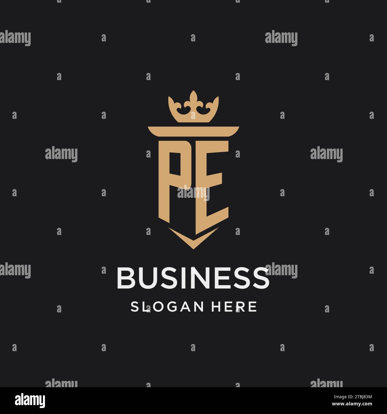 PE monogram with medieval style, luxury and elegant initial logo design ideas Stock Vector Image ...