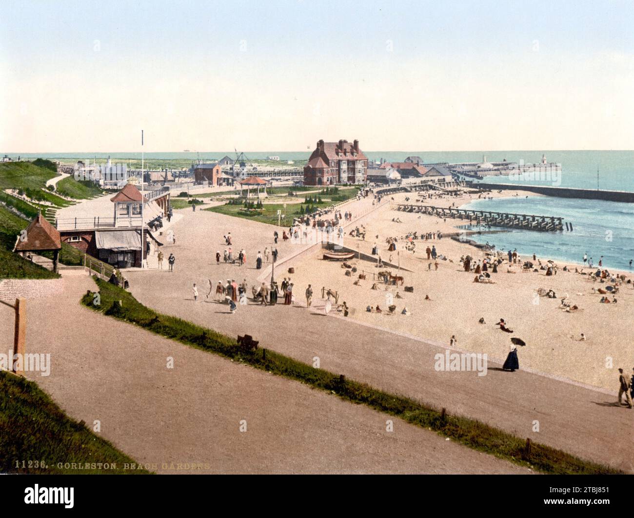Strand von Gorleston-on-Sea, kurz Gorleston, ist neben Great Yarmouth ...
