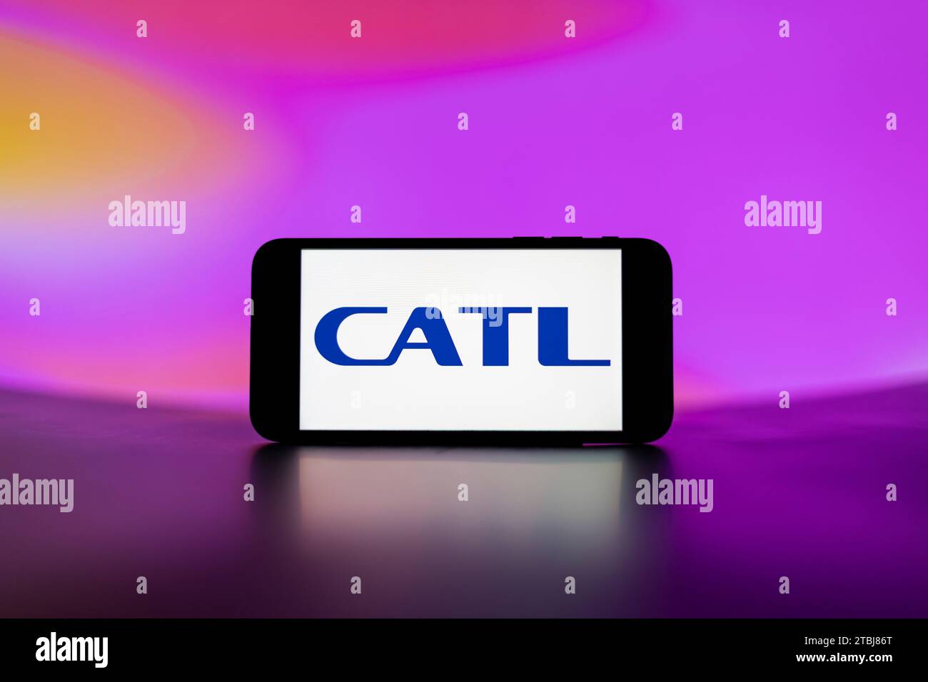 India. 07th Dec, 2023. In this photo illustration, the CATL (contemporary Amperex Technology Co ...