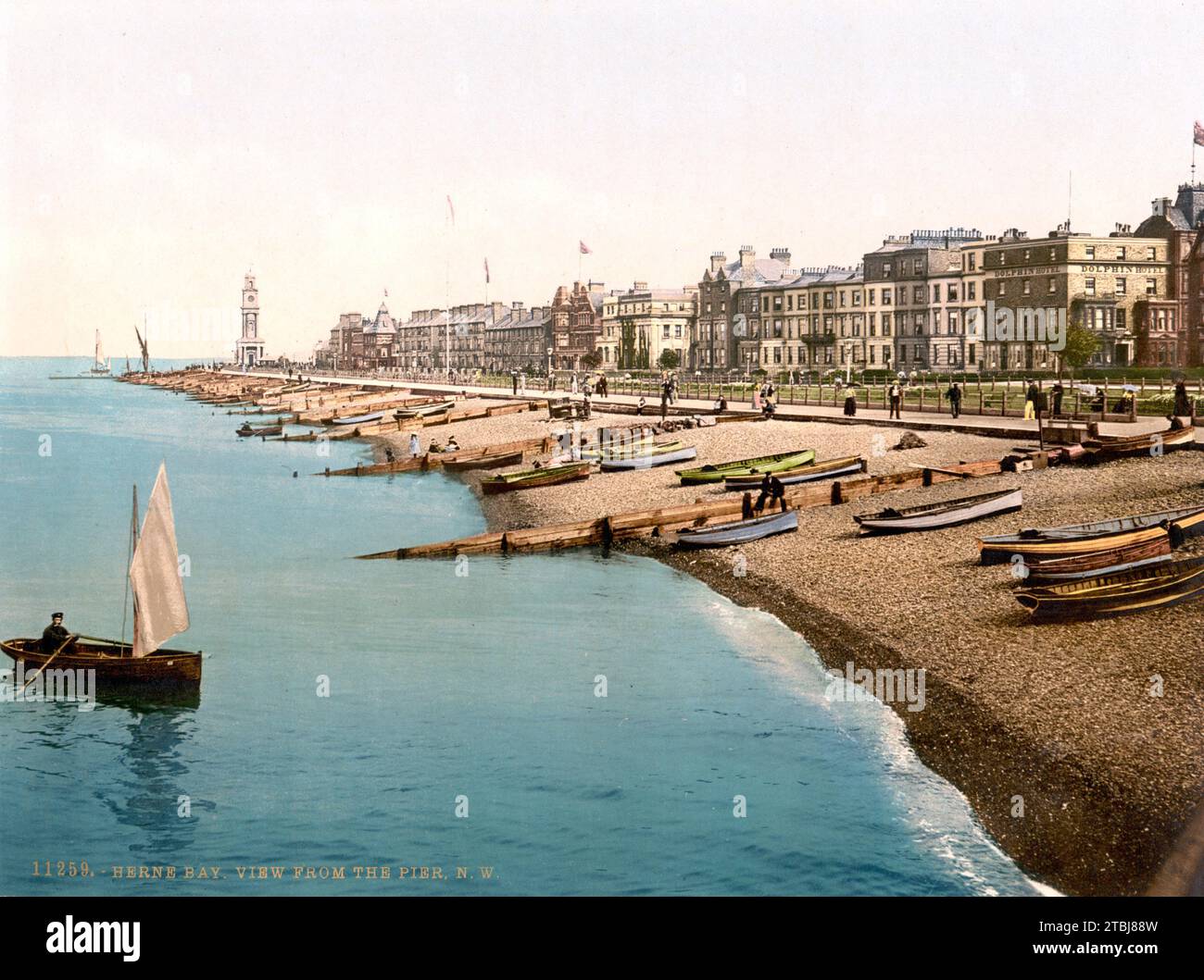 Blick vom Pier aus, Herne Bay, Kleinstadt in der Grafschaft Kent an der ...