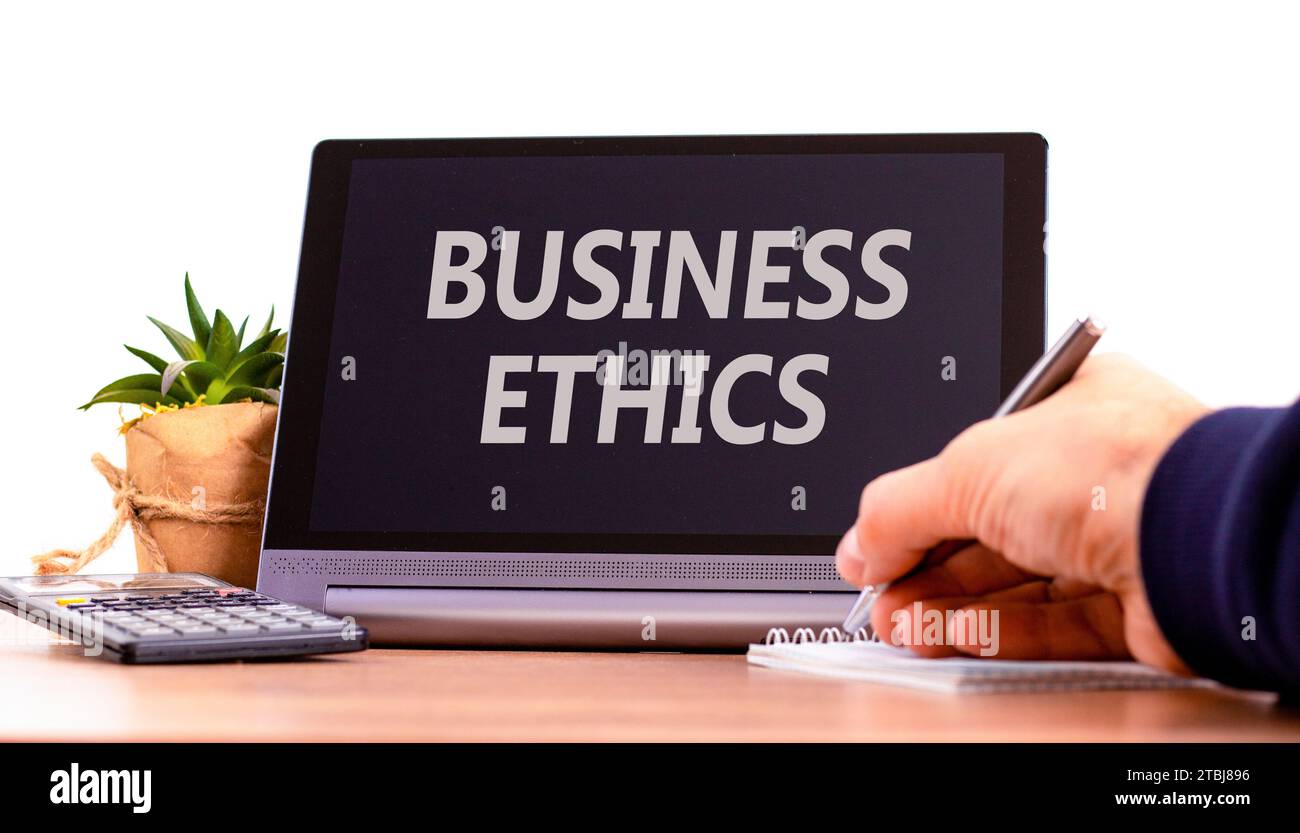 Business ethics symbol. Concept words Business ethics on beautiful ...