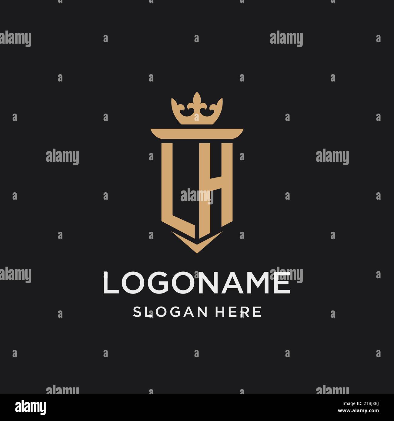 LH monogram with medieval style, luxury and elegant initial logo design ideas Stock Vector Image ...