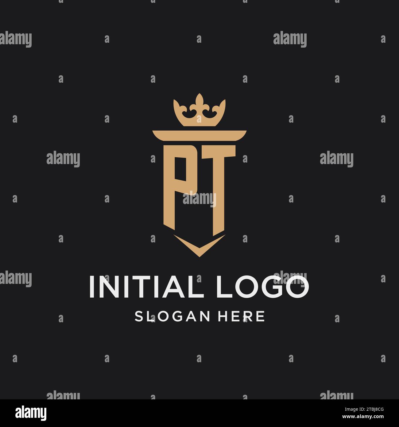 PT monogram with medieval style, luxury and elegant initial logo design ideas Stock Vector Image ...