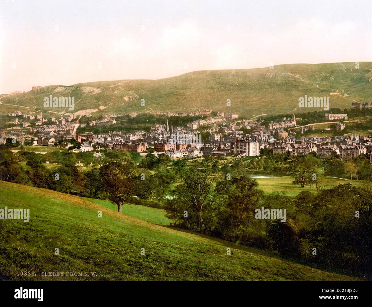 Ilkley, am Fluss Wharfe gelegener Kurort im nordenglischen West ...