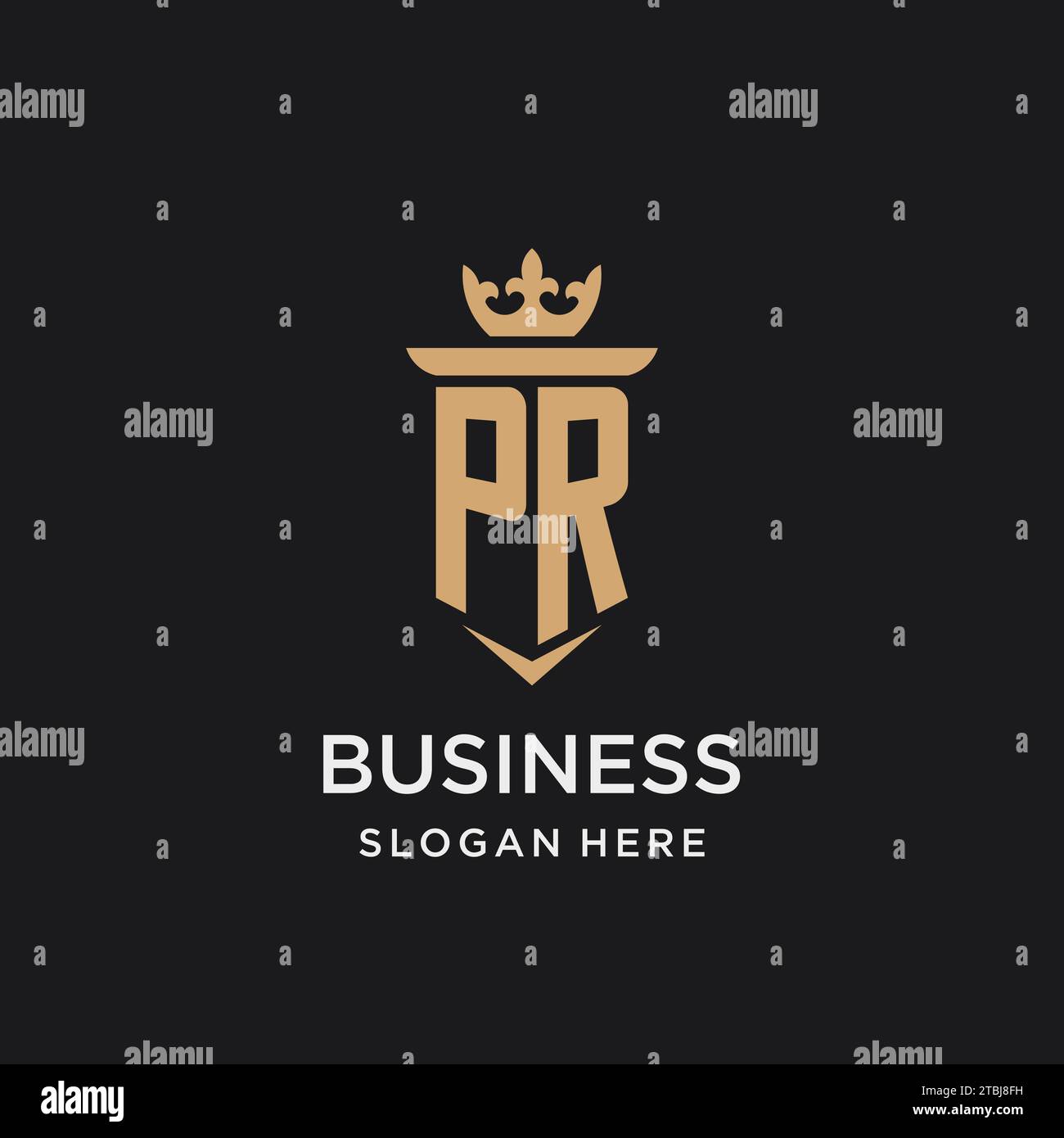 PR monogram with medieval style, luxury and elegant initial logo design ideas Stock Vector Image ...