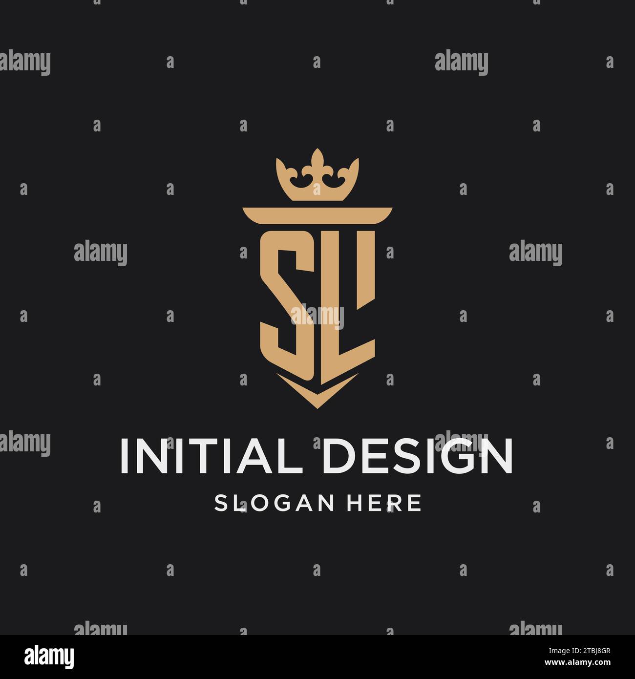 SL monogram with medieval style, luxury and elegant initial logo design ideas Stock Vector Image ...