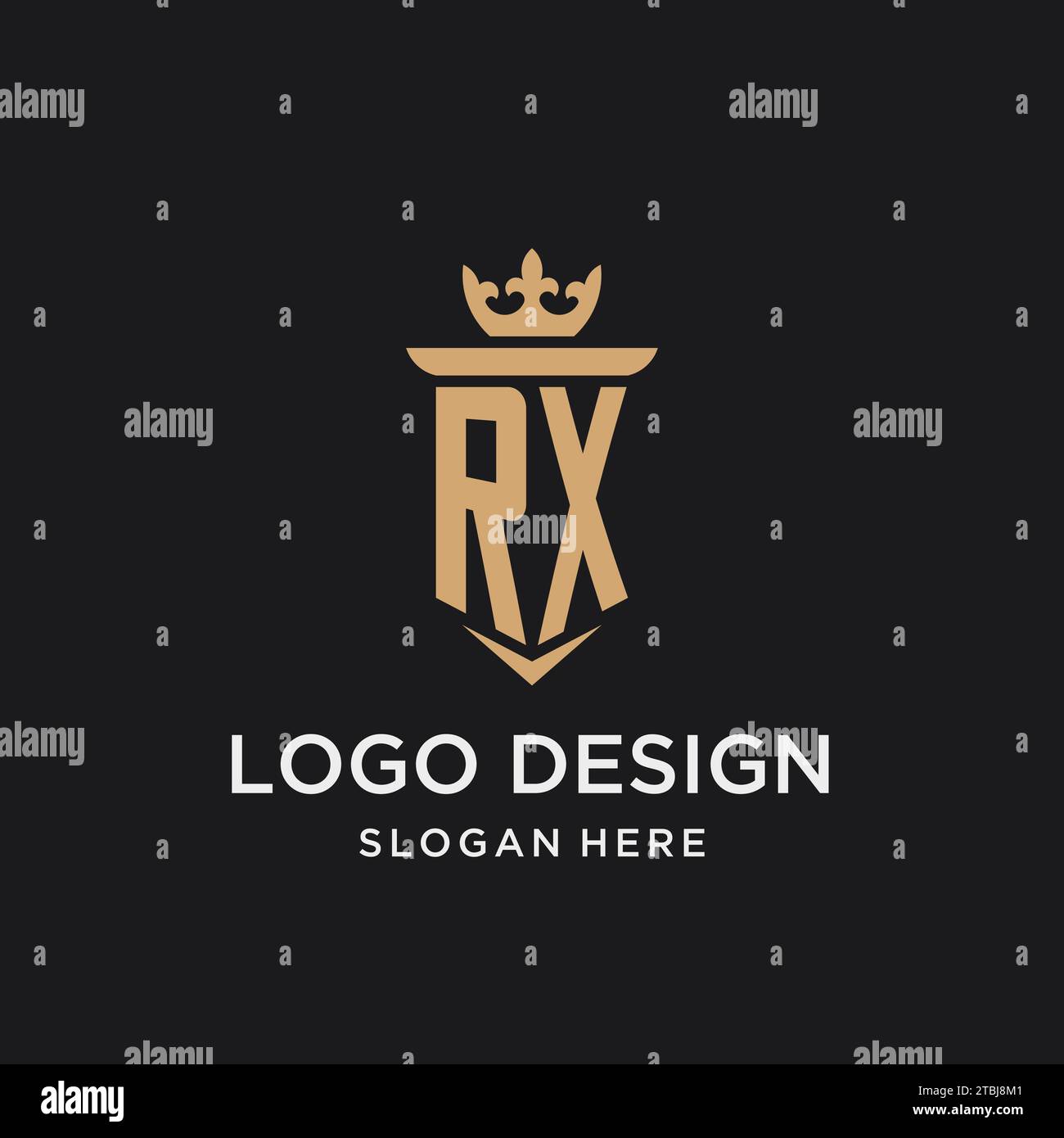RX monogram with medieval style, luxury and elegant initial logo design ideas Stock Vector Image ...