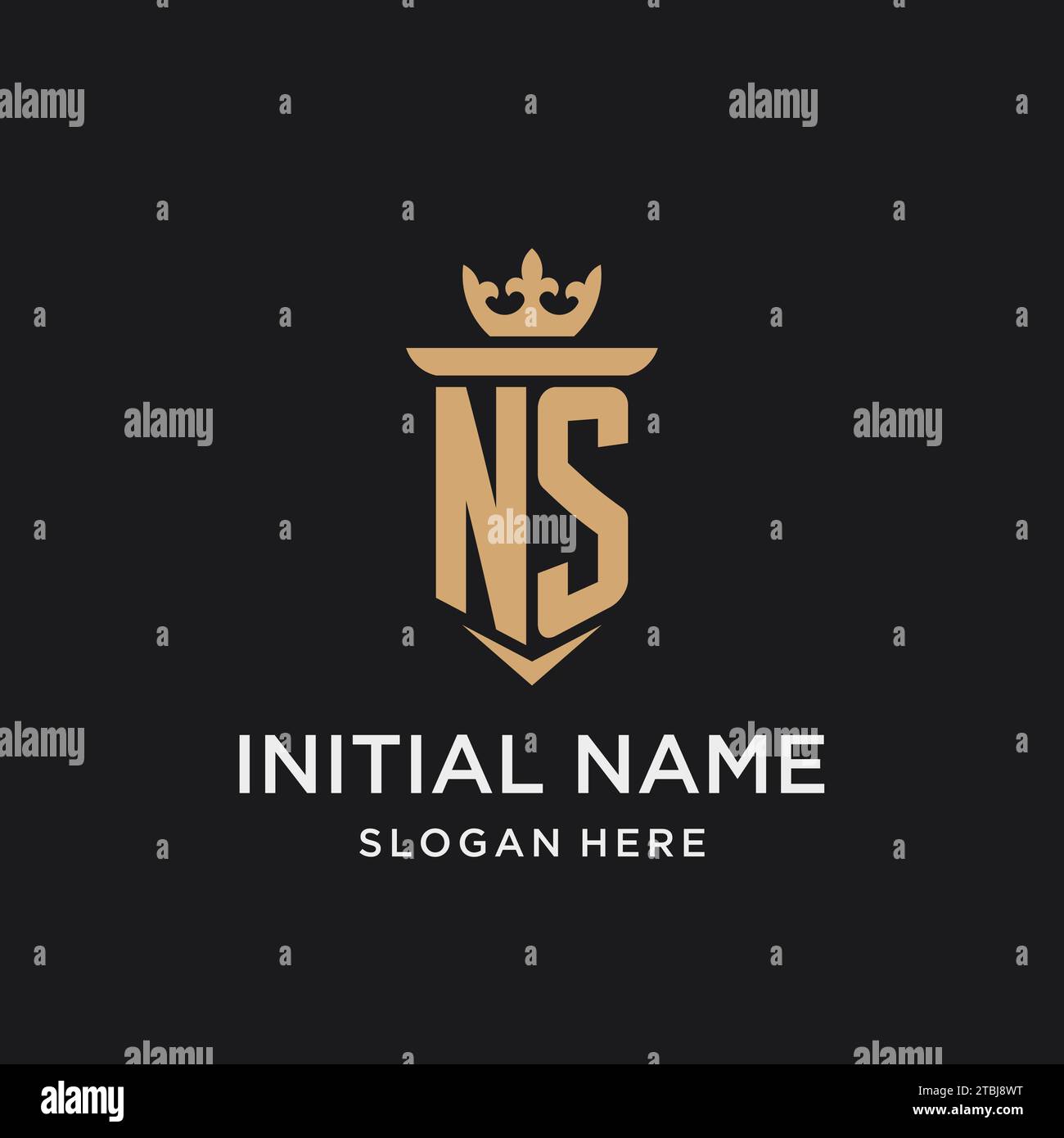 NS monogram with medieval style, luxury and elegant initial logo design ideas Stock Vector Image ...