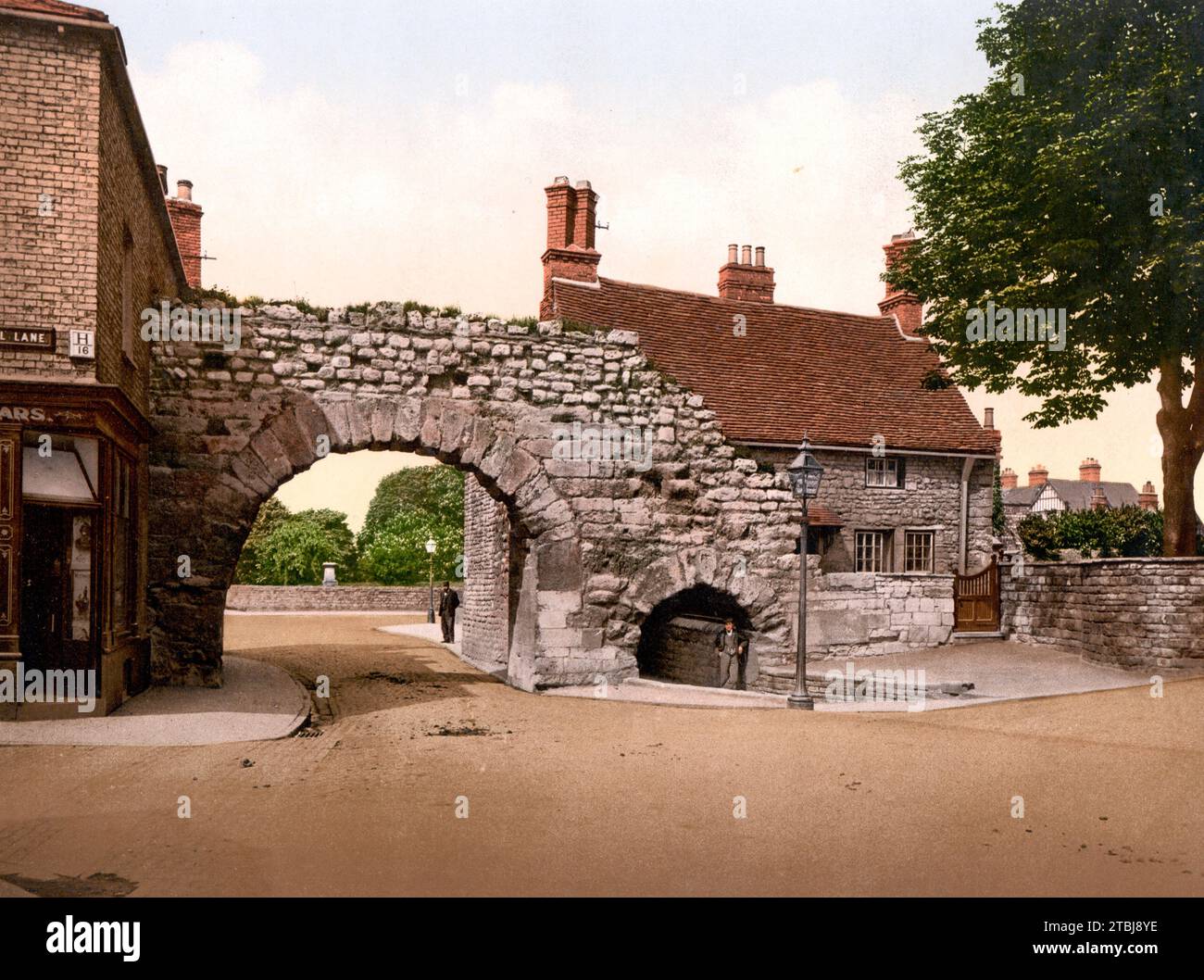 Newport Arch, römisches Tor at Lincoln, Hauptstadt der Grafschaft ...