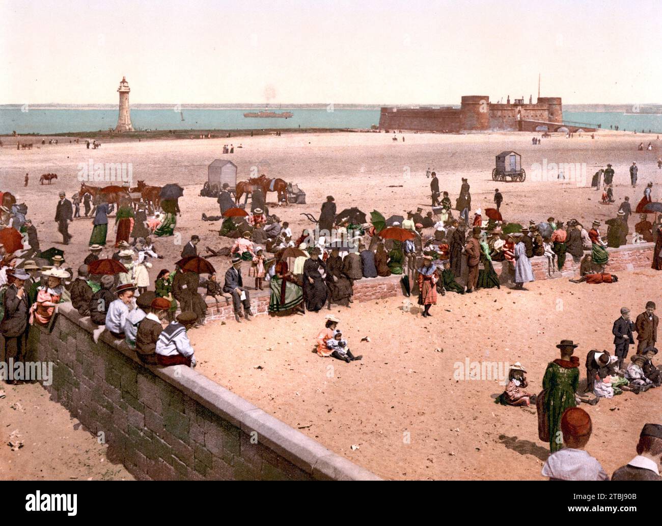 New BrightonStrand, Liverpool, ca 1895, England, Historisch, digital ...