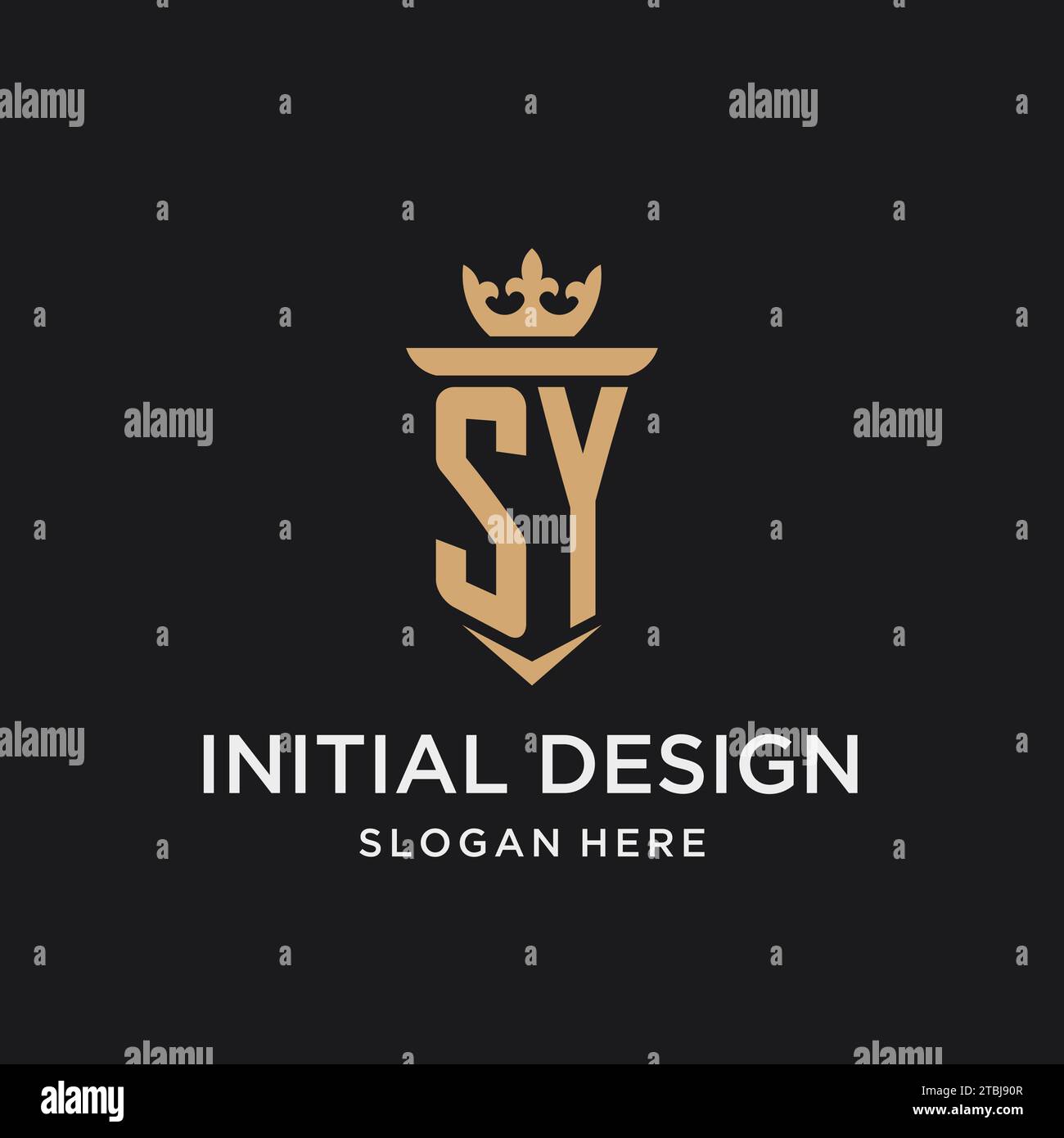 SY monogram with medieval style, luxury and elegant initial logo design ideas Stock Vector Image ...