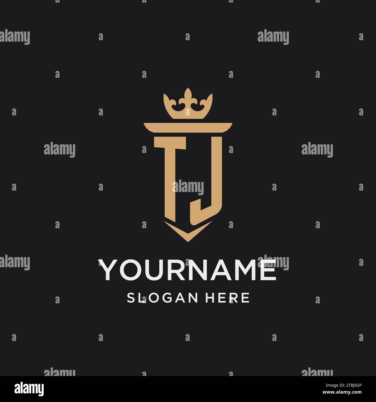 TJ monogram with medieval style, luxury and elegant initial logo design ideas Stock Vector Image ...