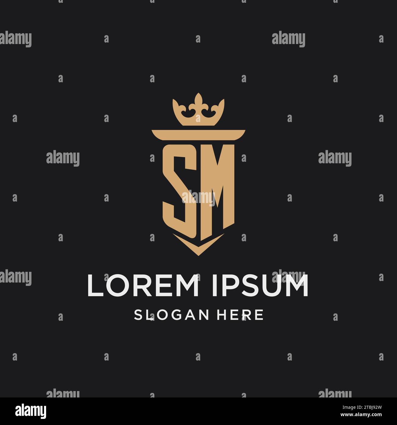 SM monogram with medieval style, luxury and elegant initial logo design ideas Stock Vector Image ...