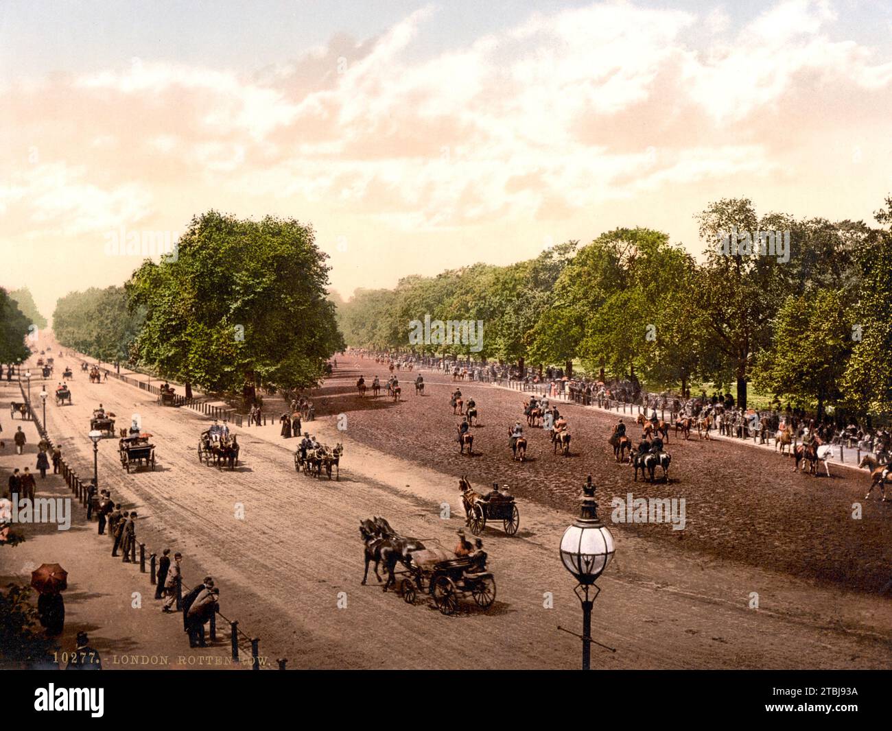 Rotten Row and Hyde Park Corner, London, ca 1895, England, Historisch ...
