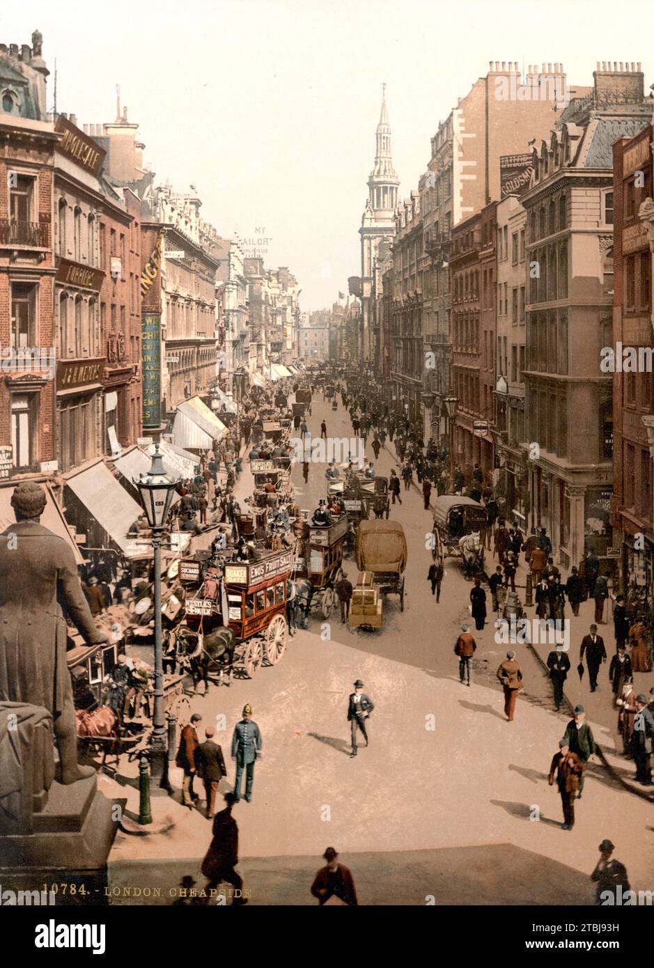 Cheapside, Straße in der City of London, ca 1895, England, Historisch ...