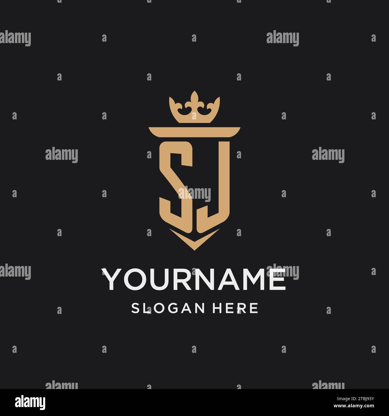 SJ monogram with medieval style, luxury and elegant initial logo design ideas Stock Vector Image ...