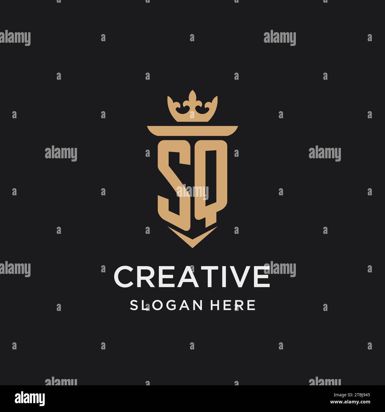 SQ monogram with medieval style, luxury and elegant initial logo design ideas Stock Vector Image ...