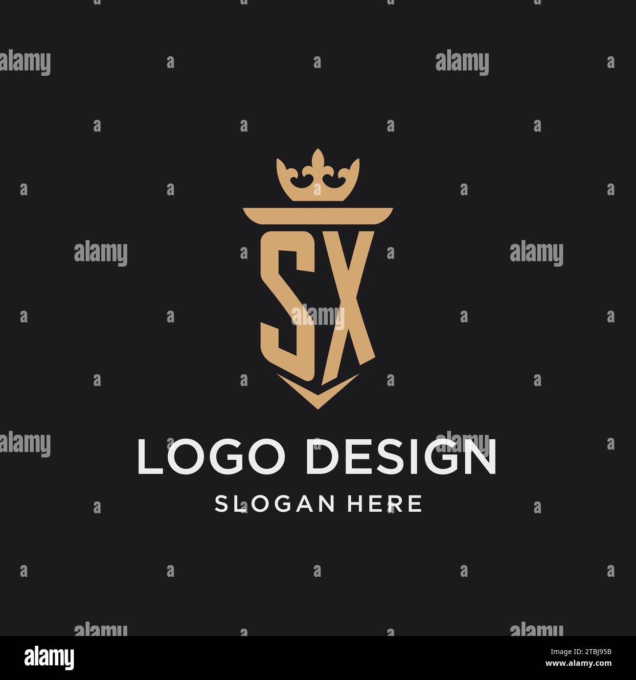 SX monogram with medieval style, luxury and elegant initial logo design ideas Stock Vector Image ...