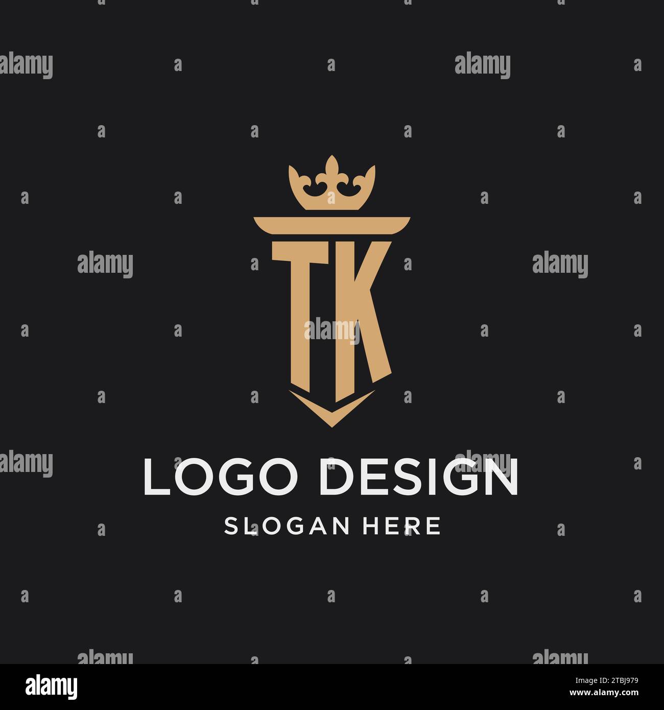 TK monogram with medieval style, luxury and elegant initial logo design ideas Stock Vector Image ...
