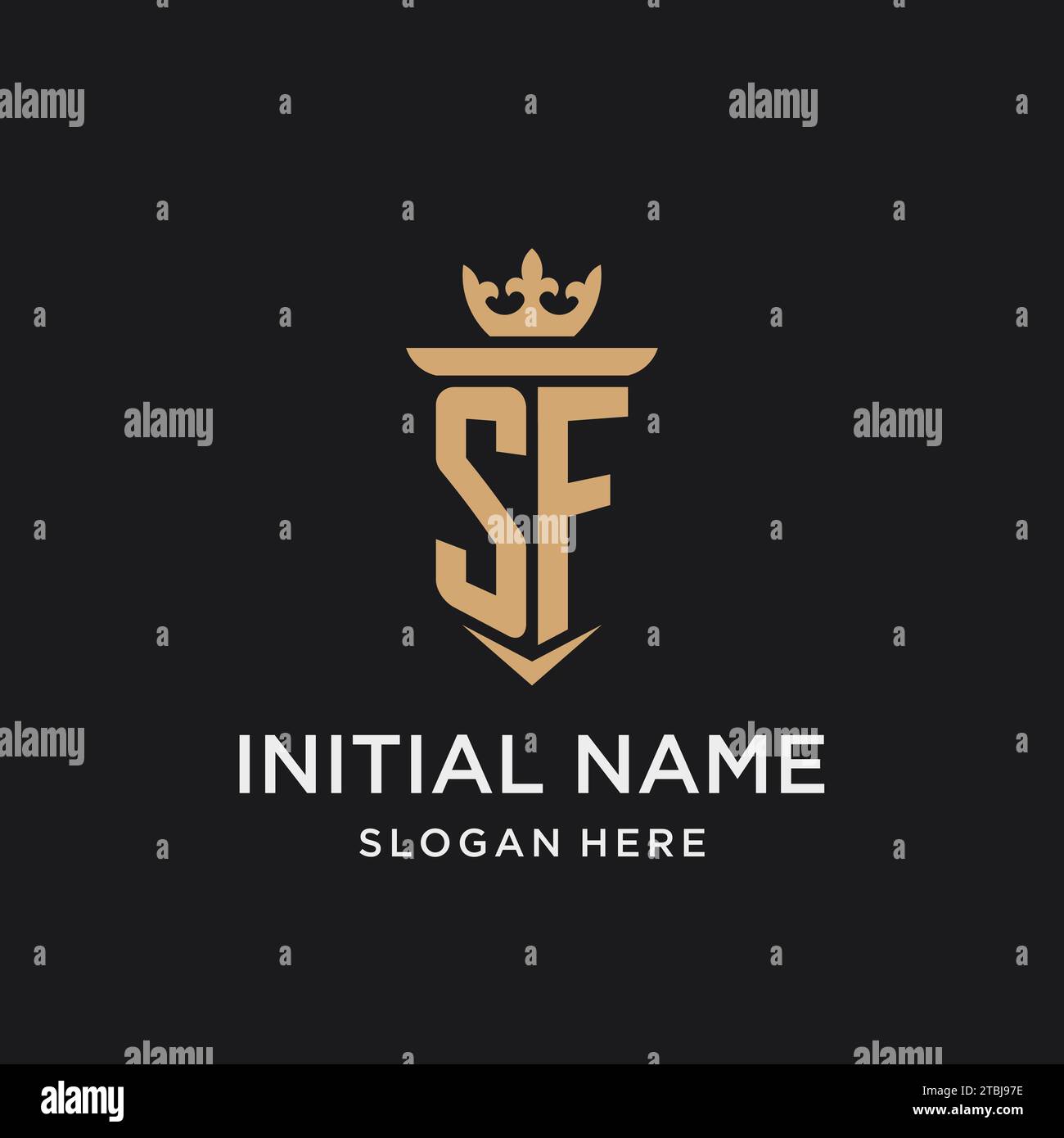 SF monogram with medieval style, luxury and elegant initial logo design ideas Stock Vector Image ...