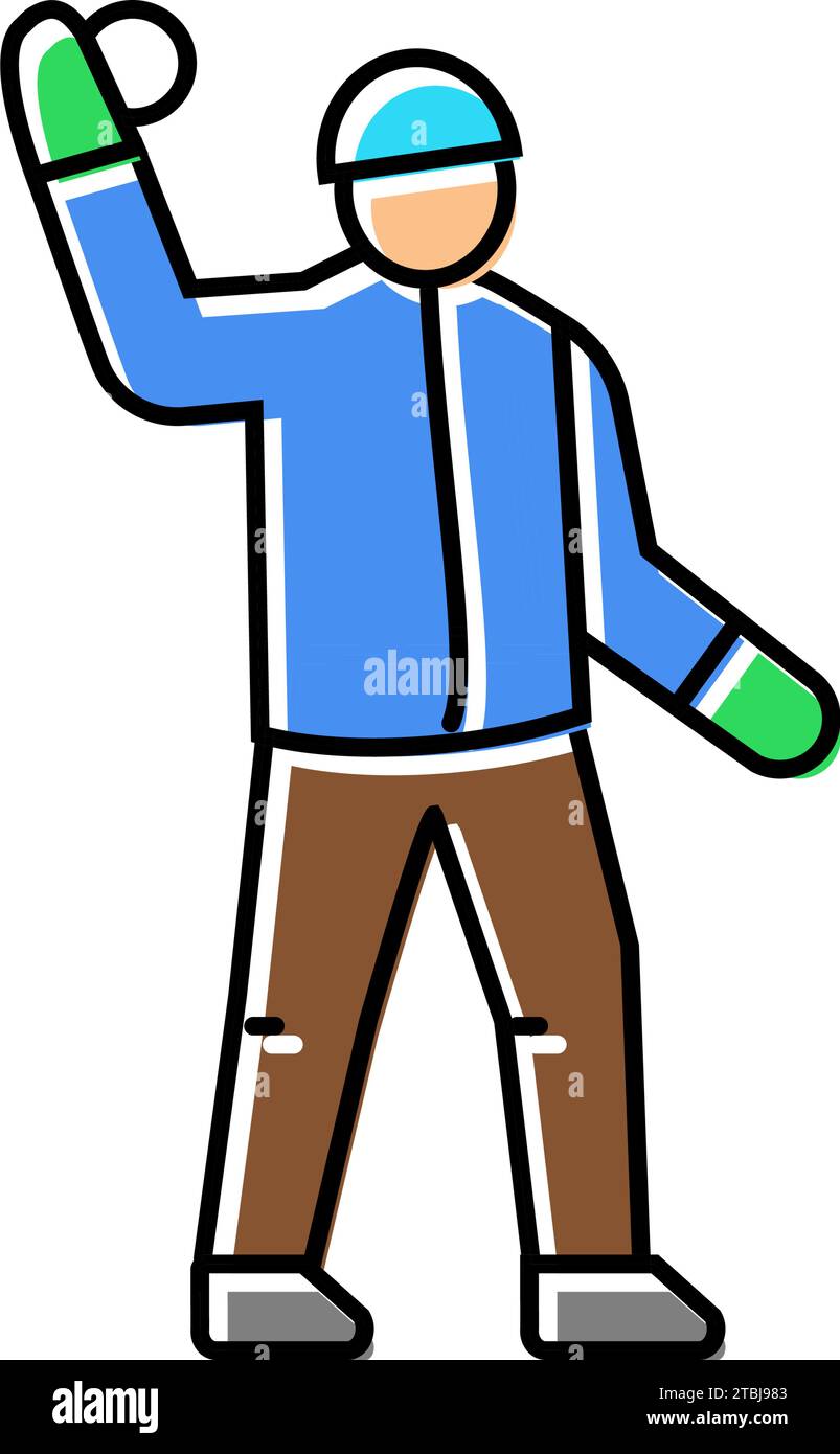 snowball fight winter season color icon vector illustration Stock ...