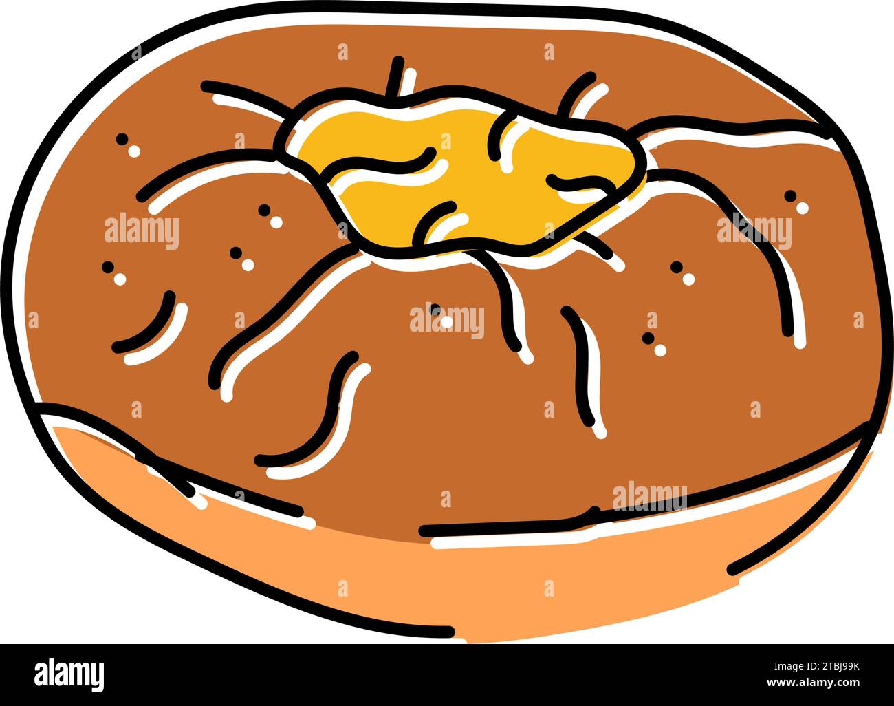 lemon bun food meal color icon vector illustration Stock Vector Image ...