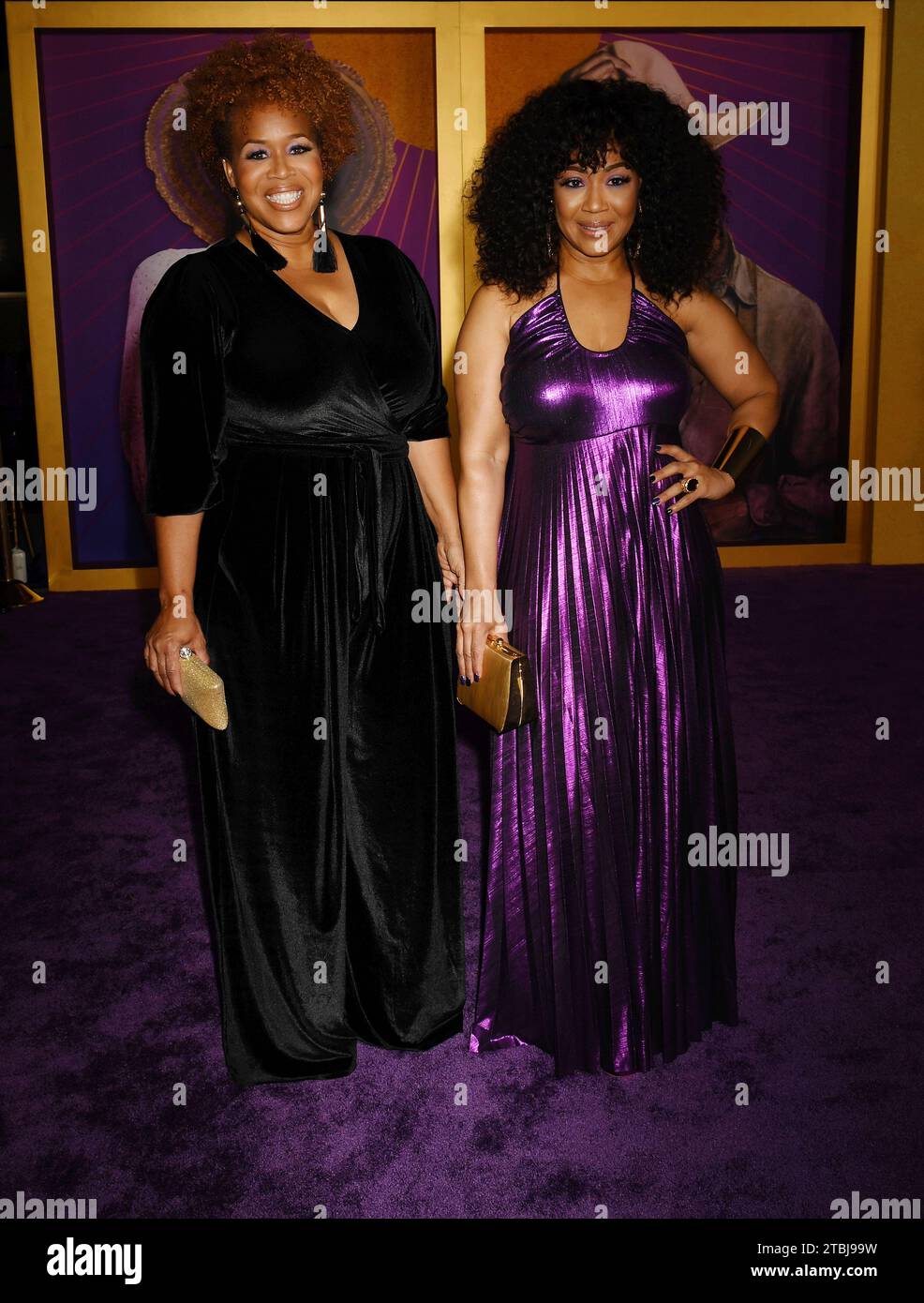 LOS ANGELES, CALIFORNIA - DECEMBER 06: (L-R) Tina Campbell and Erica ...