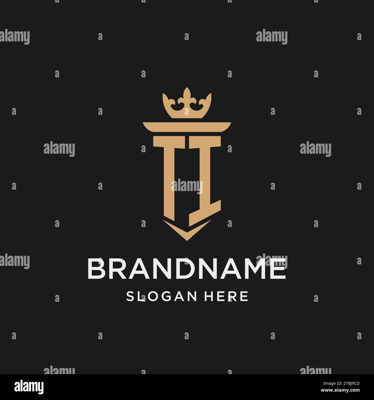 TI monogram with medieval style, luxury and elegant initial logo design ideas Stock Vector Image ...