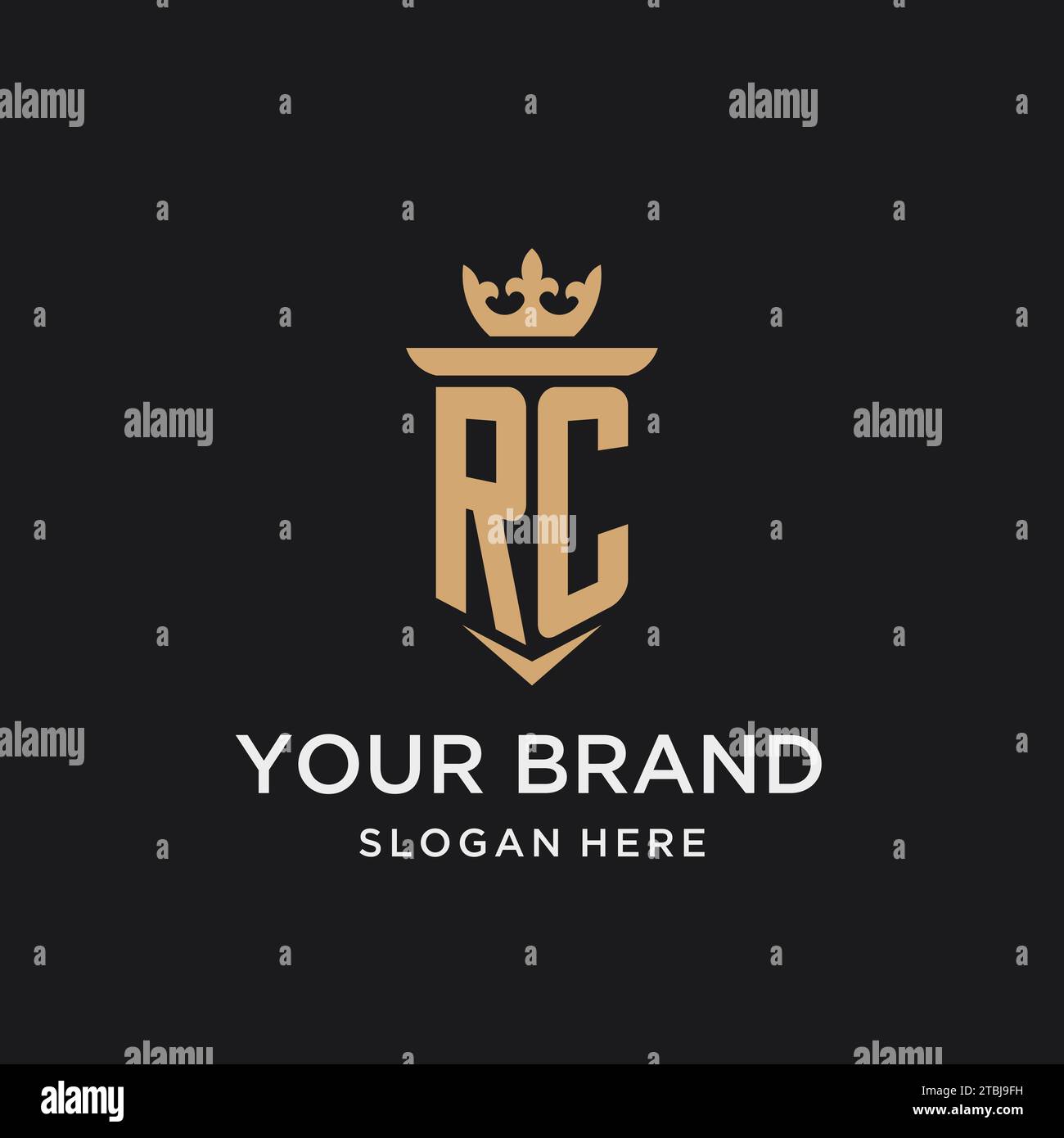 RC monogram with medieval style, luxury and elegant initial logo design ideas Stock Vector Image ...