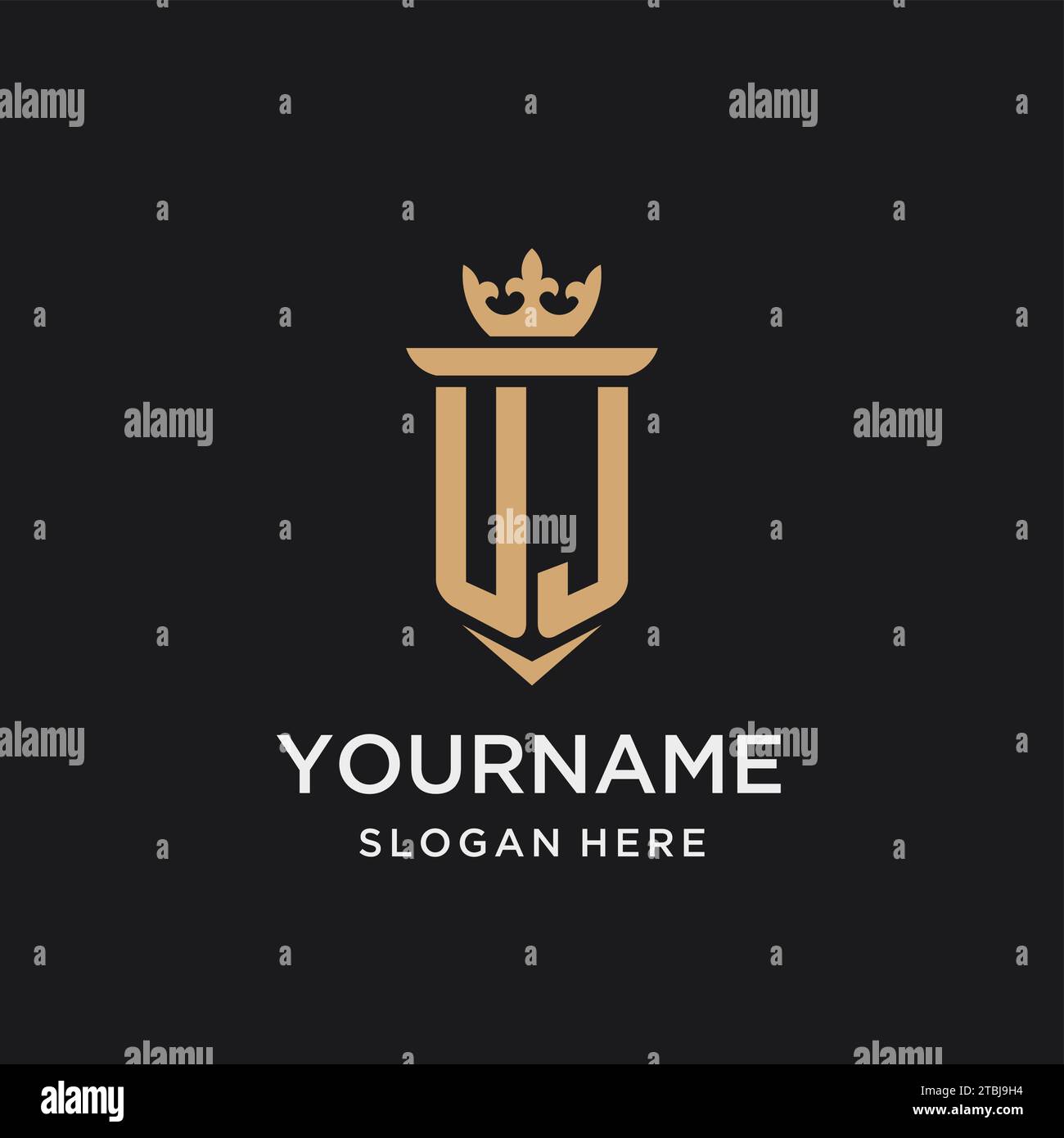 UJ monogram with medieval style, luxury and elegant initial logo design ideas Stock Vector Image ...