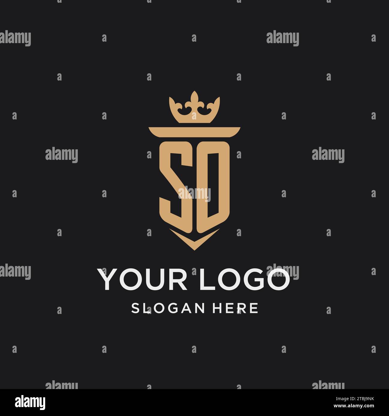 SO monogram with medieval style, luxury and elegant initial logo design ...