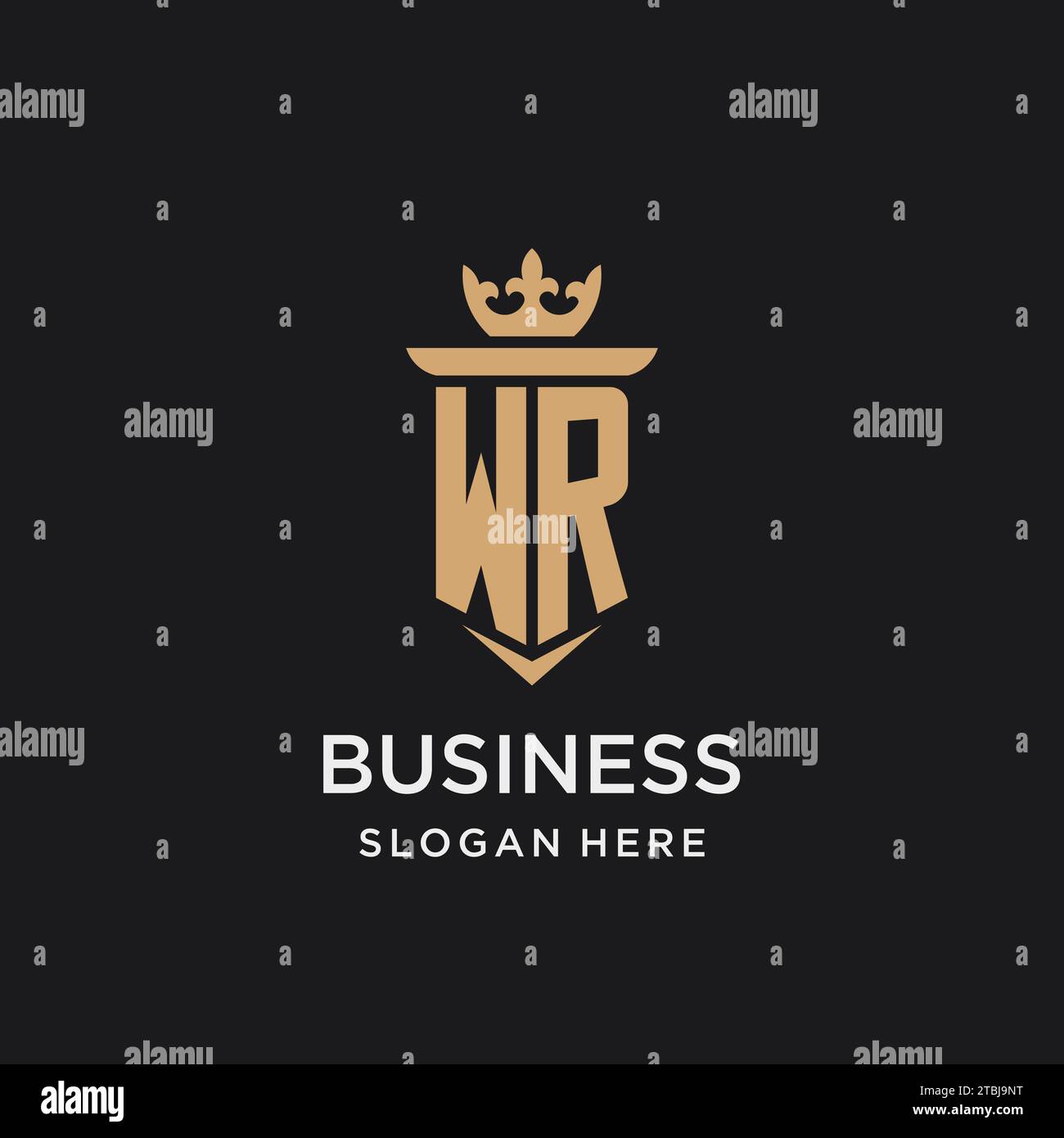 WR monogram with medieval style, luxury and elegant initial logo design ...