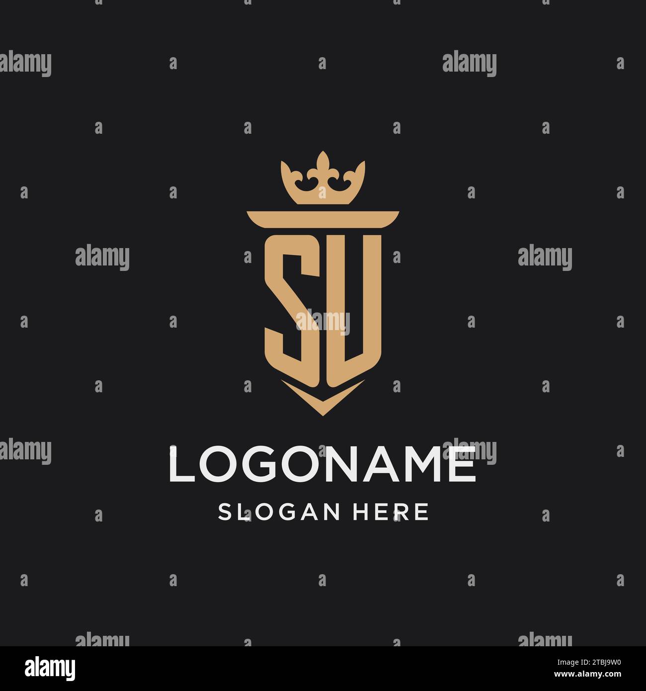 SU monogram with medieval style, luxury and elegant initial logo design ... SU monogram with medieval style, luxury and elegant initial logo design ...