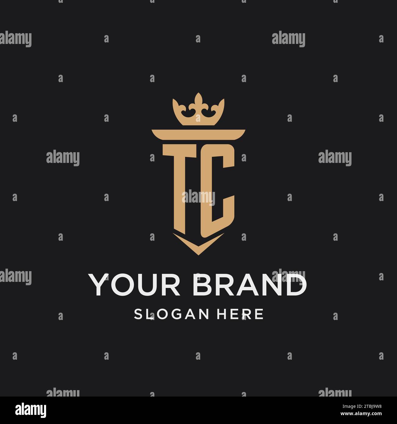 TC monogram with medieval style, luxury and elegant initial logo design ...