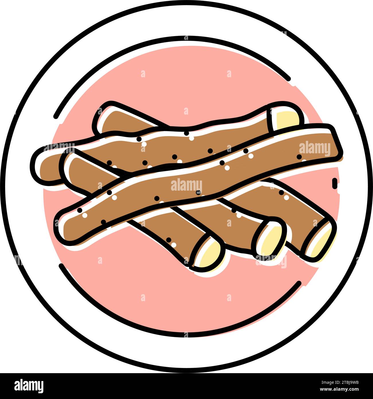 licorice root cosmetic plant color icon vector illustration Stock ...