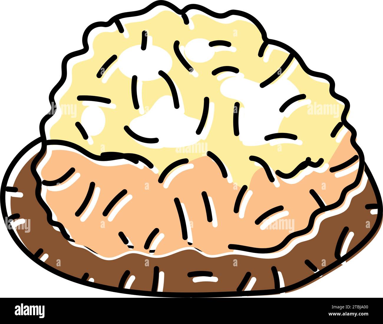 coconut macaroons sweet food color icon vector illustration Stock ...