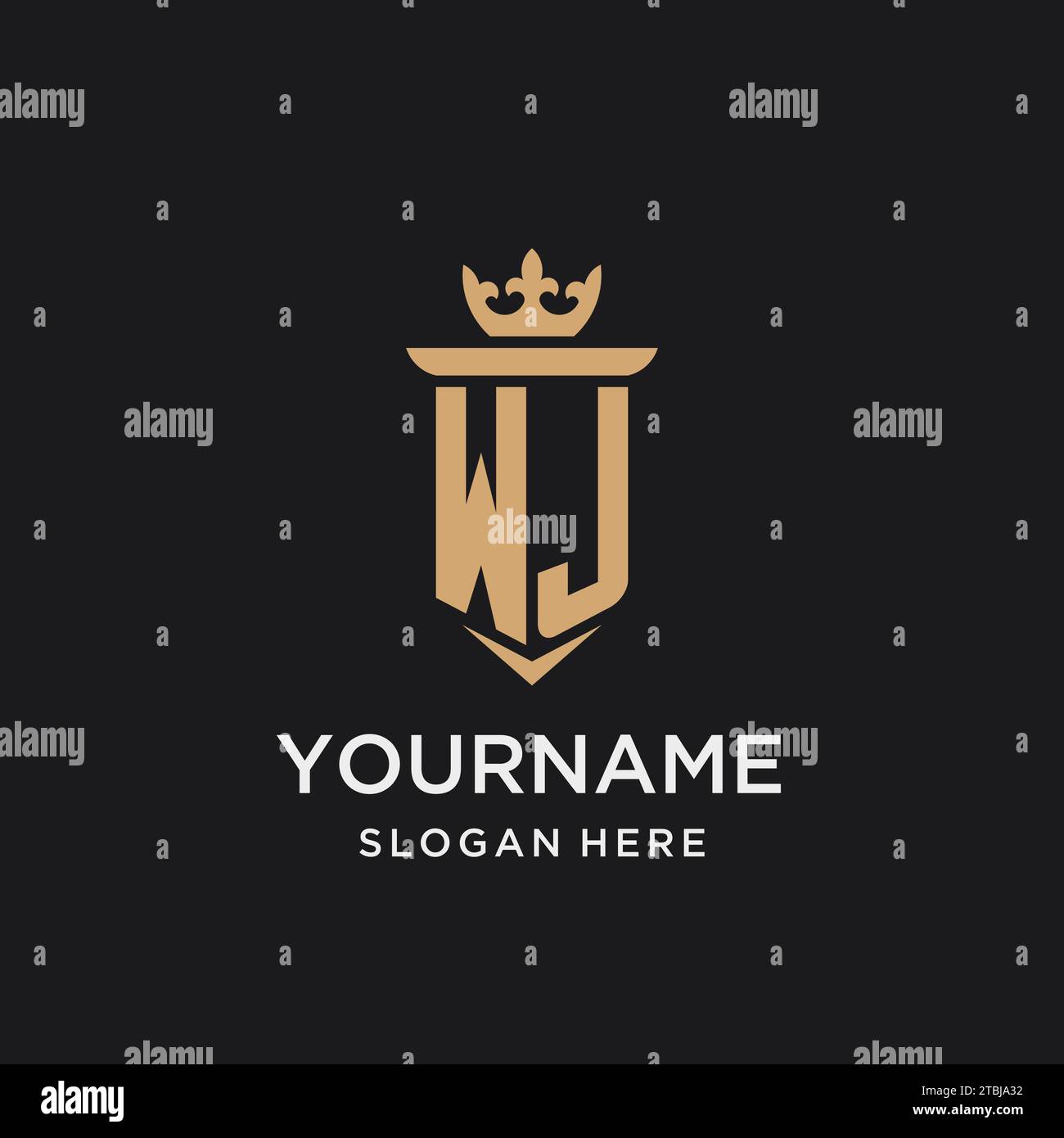 WJ monogram with medieval style, luxury and elegant initial logo design ideas Stock Vector Image ...