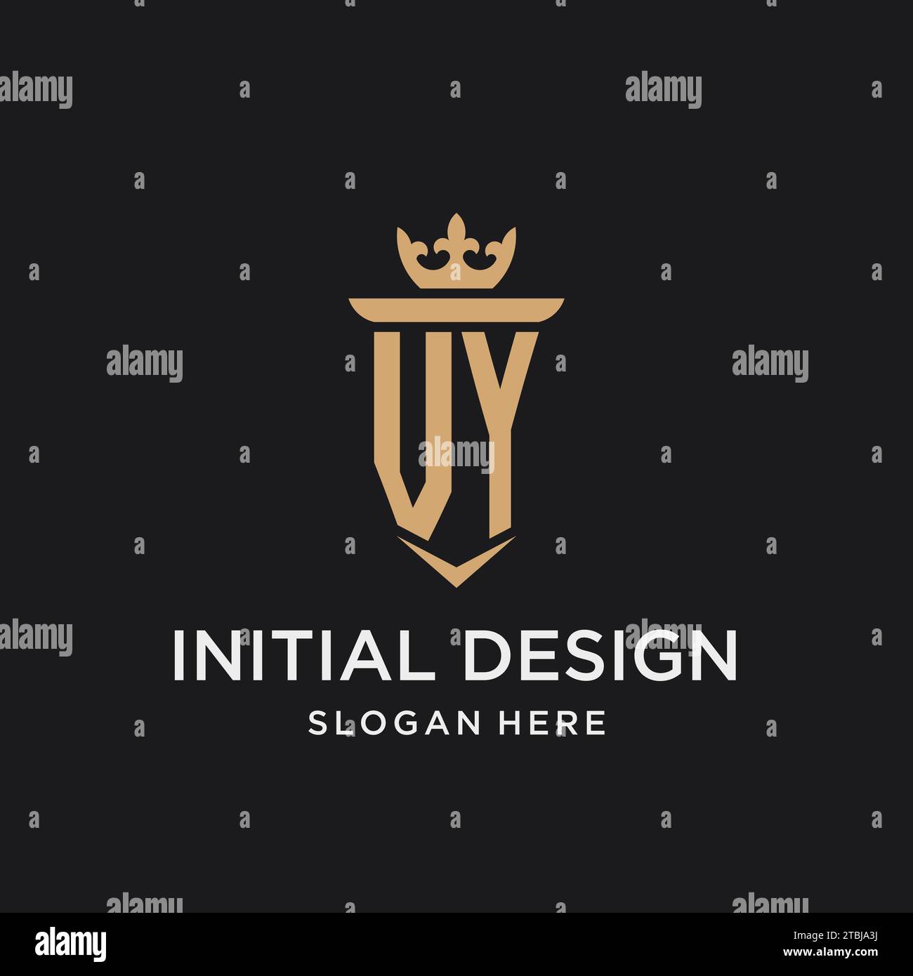 VY monogram with medieval style, luxury and elegant initial logo design ...