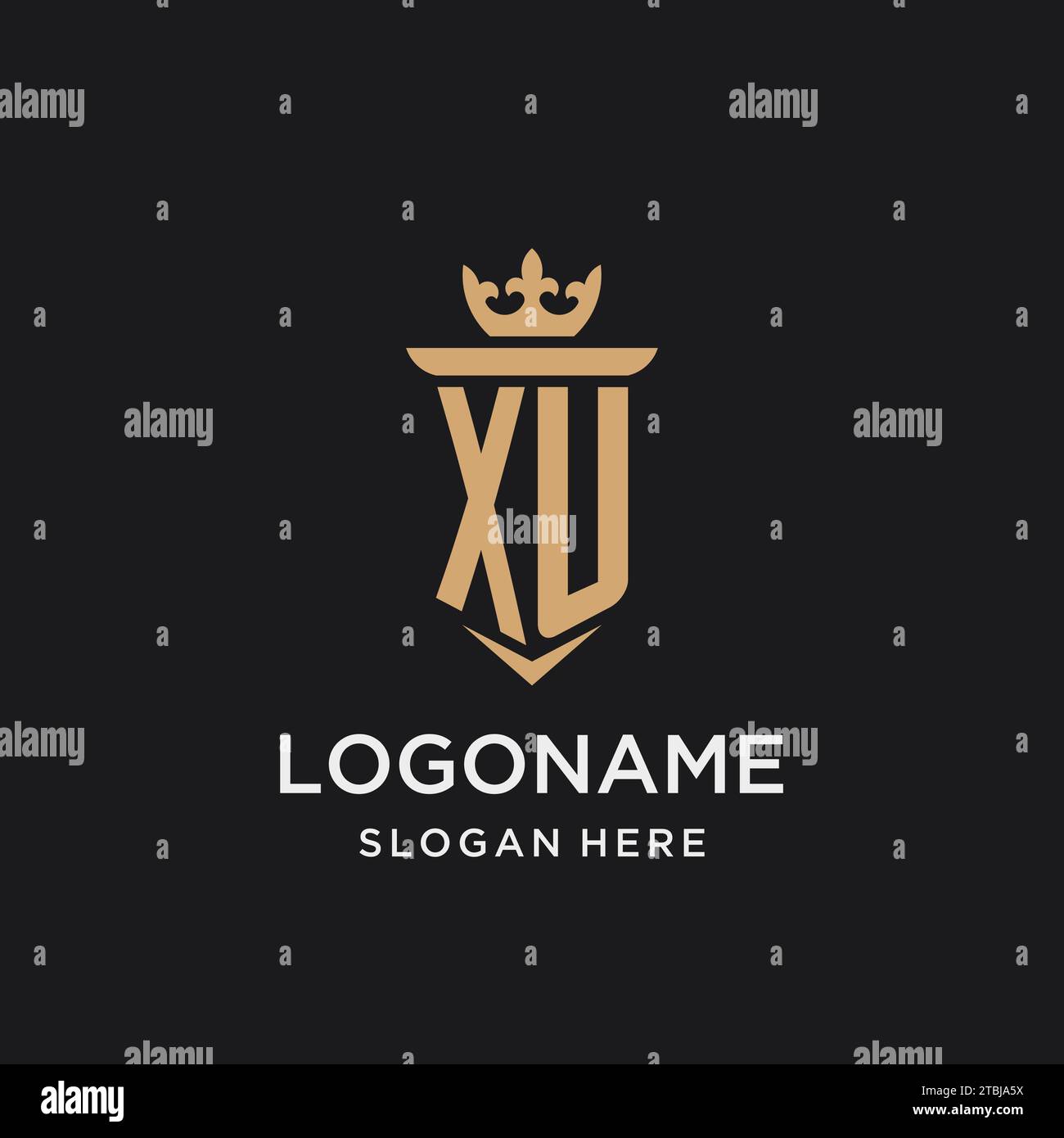 XU monogram with medieval style, luxury and elegant initial logo design ideas Stock Vector Image ...