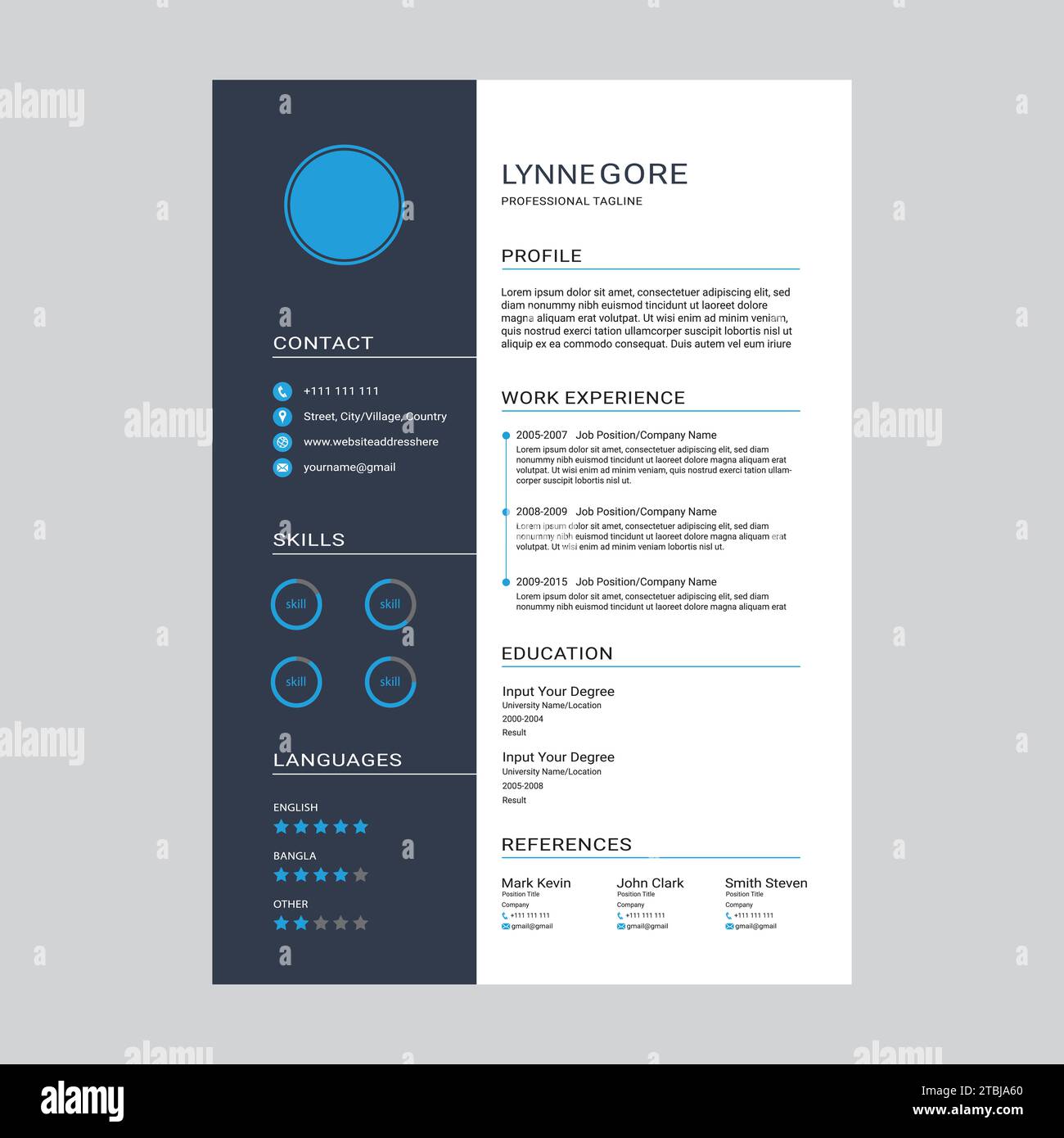 Cv template hi-res stock photography and images - Alamy