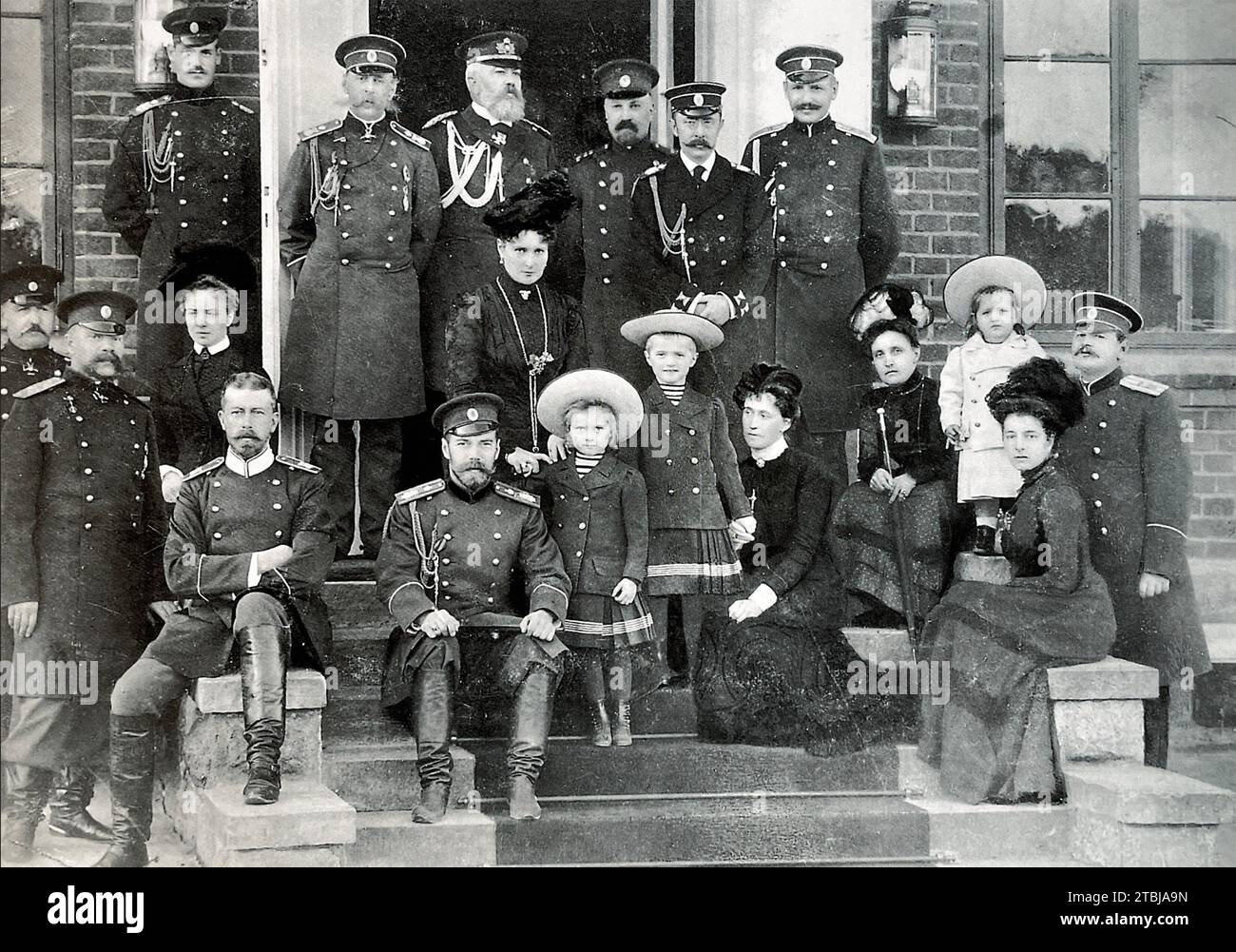ALEXANDER II OR RUSSIA with members of his family and military officers ...