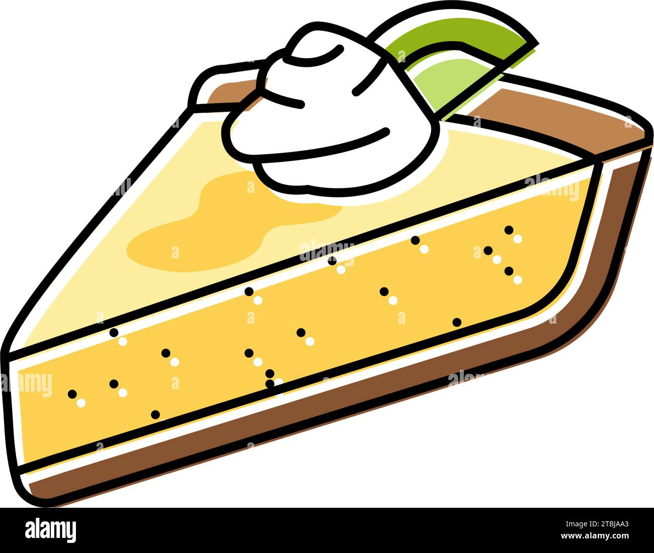 Slice of key lime pie Stock Vector Images - Alamy