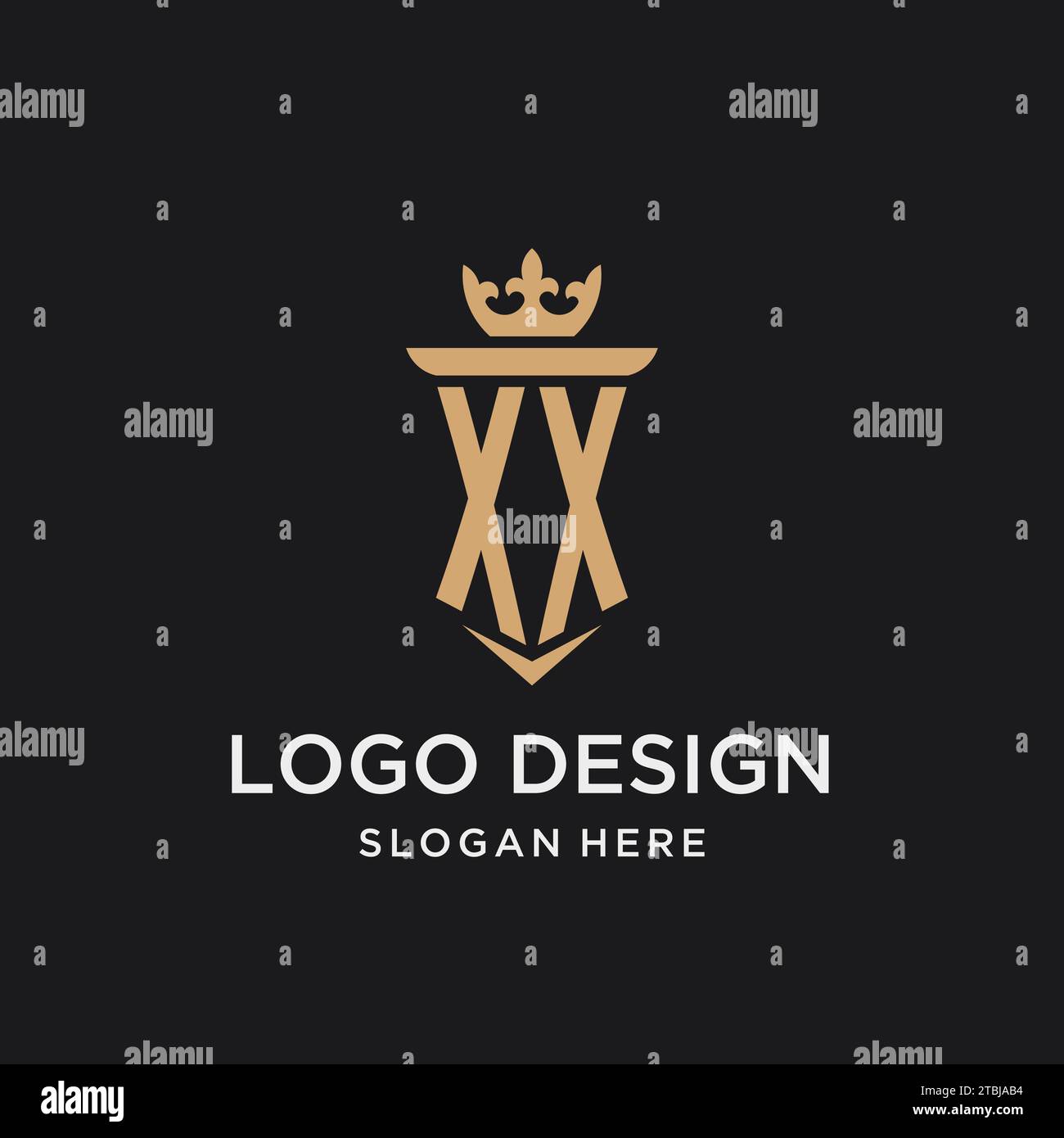 XX monogram with medieval style, luxury and elegant initial logo design ideas Stock Vector Image ...