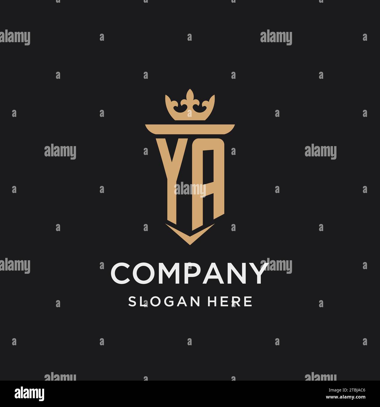 YA monogram with medieval style, luxury and elegant initial logo design ideas Stock Vector Image ...