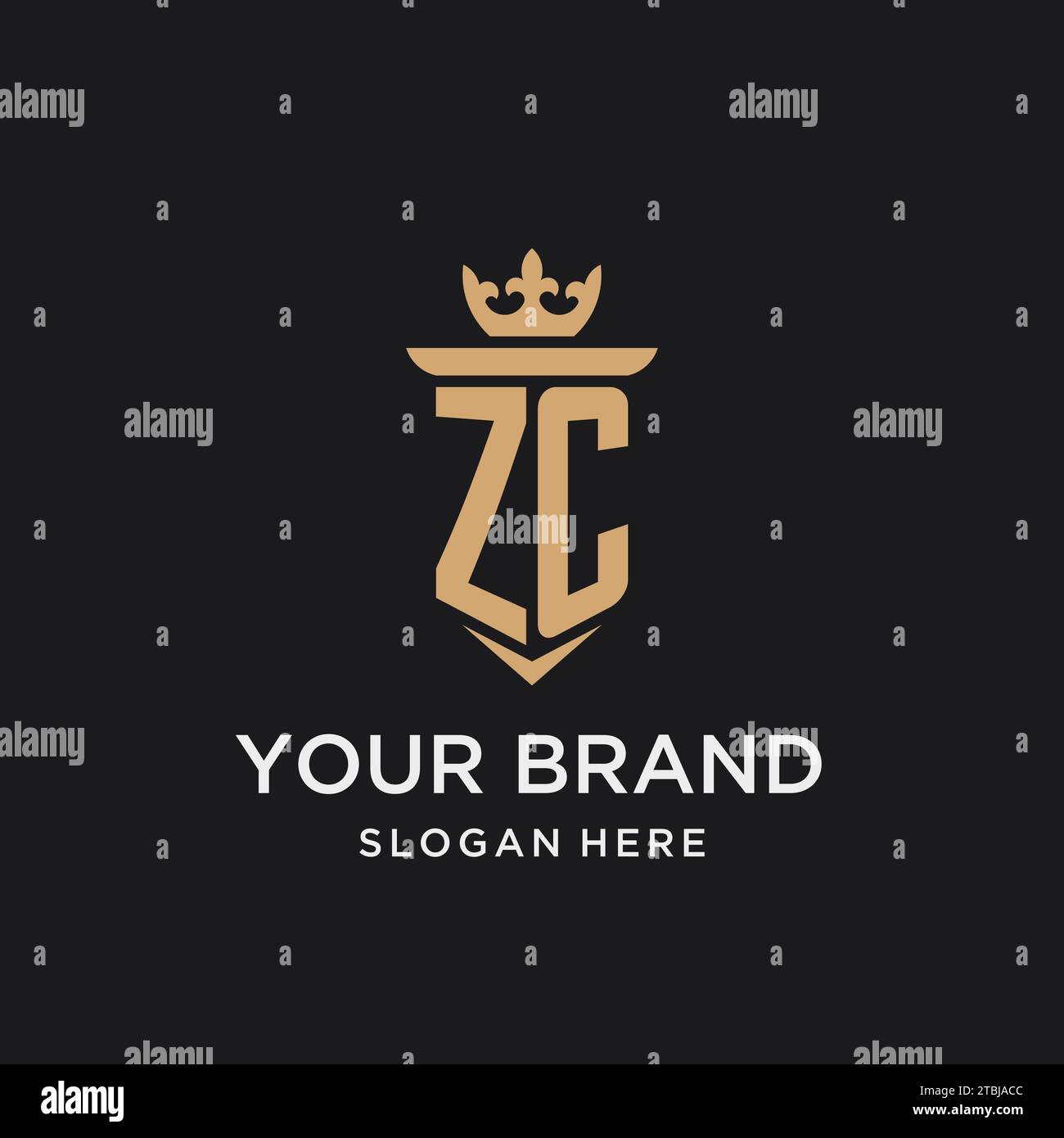 ZC monogram with medieval style, luxury and elegant initial logo design ideas Stock Vector Image ...